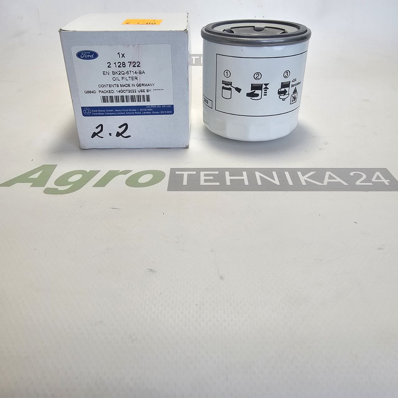 Eļļas filtrs 2.2 dīzelis Ford Transit 2128722 oriģināls BK2Q-6714-BA ...