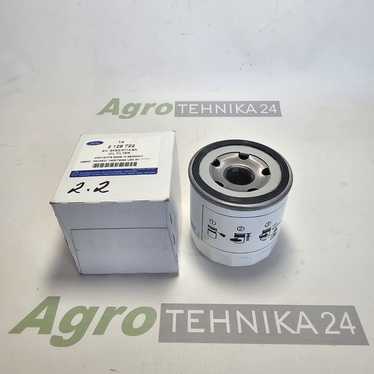 Eļļas filtrs 2.2 dīzelis Ford Transit 2128722 oriģināls BK2Q-6714-BA ...